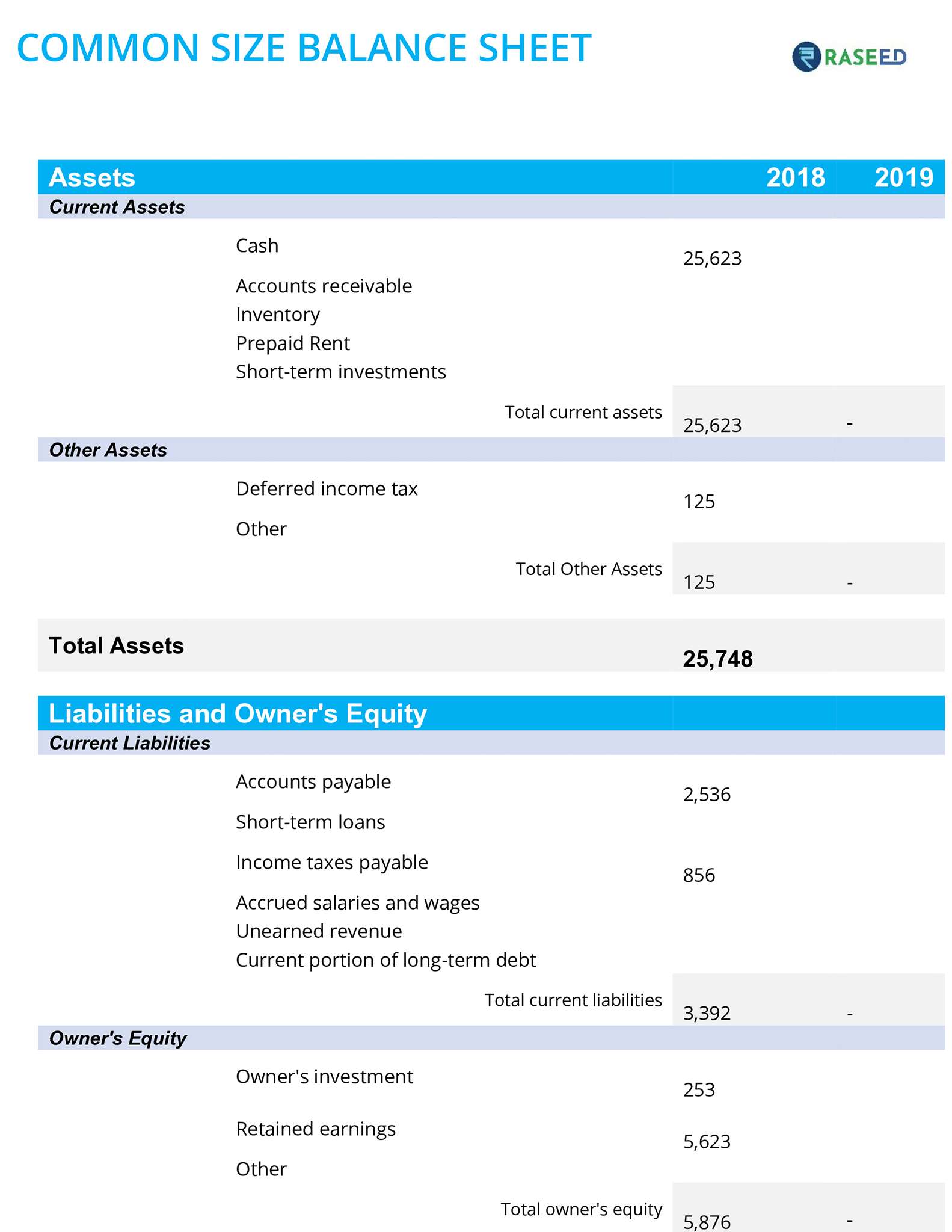 Balance Sheet Of A Company Format