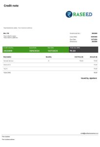 Credit Note Format -Quick Templates & Guide by Raseed